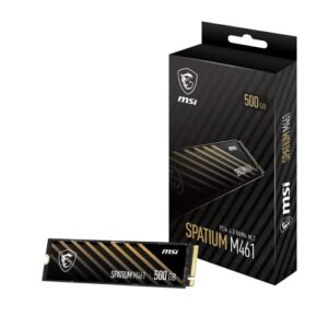 msi spatium m461 pcie 4.0 nvme m.2 500gb internal ssd pcie gen4 nvme (spatium m461 pcie 4.0 nvme m.2 500gb)