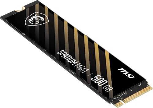 MSI SPATIUM M461 PCIe 4.0 NVMe M.2 500GB Internal SSD PCIe Gen4 NVMe (SPATIUM M461 PCIe 4.0 NVMe M.2 500GB)