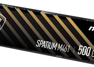 MSI SPATIUM M461 PCIe 4.0 NVMe M.2 500GB Internal SSD PCIe Gen4 NVMe (SPATIUM M461 PCIe 4.0 NVMe M.2 500GB)