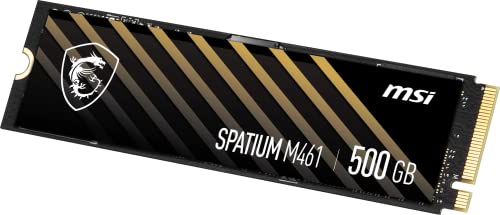 MSI SPATIUM M461 PCIe 4.0 NVMe M.2 500GB Internal SSD PCIe Gen4 NVMe (SPATIUM M461 PCIe 4.0 NVMe M.2 500GB)