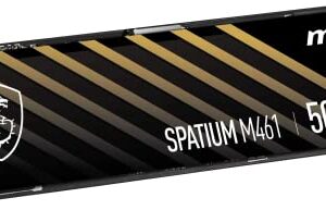 MSI SPATIUM M461 PCIe 4.0 NVMe M.2 500GB Internal SSD PCIe Gen4 NVMe (SPATIUM M461 PCIe 4.0 NVMe M.2 500GB)