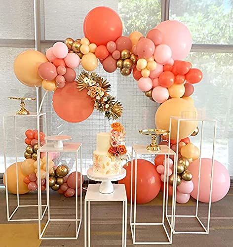 KALOR Coral Red Balloons Garland Arch Kit 110Pcs - Different Sizes 18/12/10/5 Inch Party Balloons for Birthday Baby Shower Wedding Graduation Party Decorations