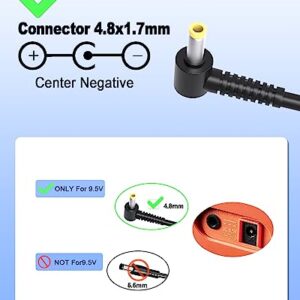 VHBW 9.5V Charger Replacement for Casio Keyboard Power Cord ADE95100LU Compatible with Casio Keyboard Power Supply CTK-2400 CTK-2500 CTK-2090 CTK-3200 SA-76 SA-46 SA-77 Mini Keyboard (5.9Ft Long)