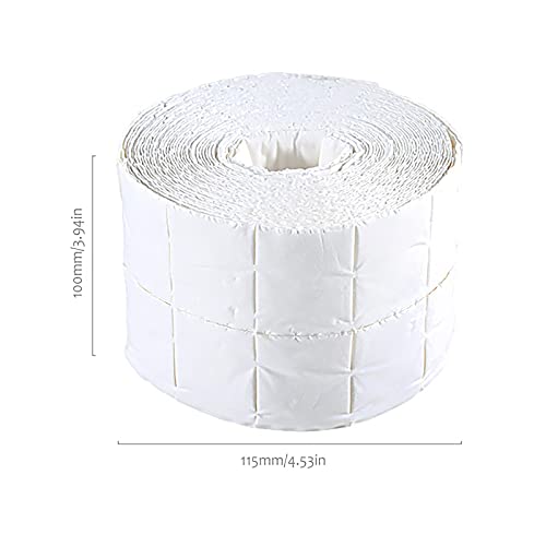 Lint- Roll 500 Of Cellulose Remover Pads Cotton Wipes Towel Nail Cleaning Swabs And Gel 240 Grit Nail File Buffer (A, One Size)