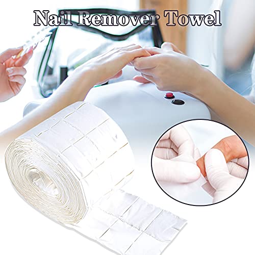 Lint- Roll 500 Of Cellulose Remover Pads Cotton Wipes Towel Nail Cleaning Swabs And Gel 240 Grit Nail File Buffer (A, One Size)