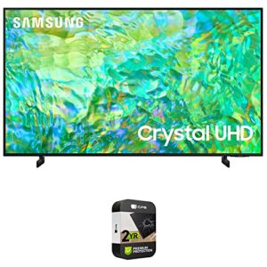 samsung un55cu8000 55 inch crystal uhd 4k smart tv bundle with 2 yr cps enhanced protection pack (2023 model)