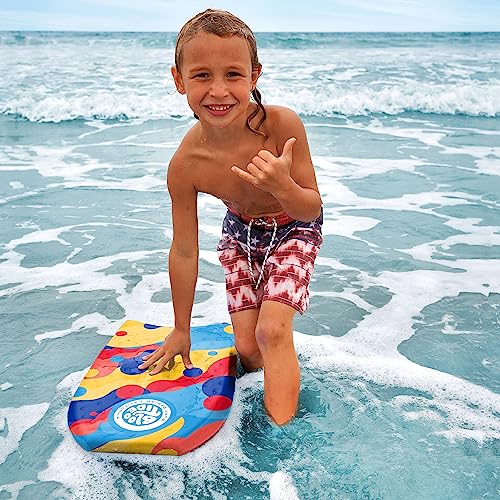 Bloo Tide 22in Mini Bodyboard // Foam Wax Free Soft Kickboard Bodyboard for Adults and Kids of All Levels