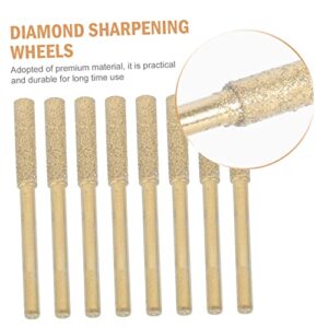 Happyyami 8 Pcs Chainsaw File Deburring Tool Electrical Tools Electric Sharpener Burr Grinding File Diamond Grinder Tool Polishing Grinding Tool Diamond Sharpener Wheels Sharpening Wheel