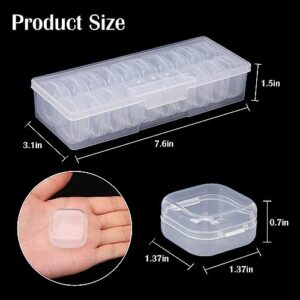 Quefe 40pcs Bead Organizers in A Clear Organzier Box, 2 Sets Clear Plastic Diamond Painting Storage Container with Mini Boxes for Craft Organziers and Storage Art Embroidery Nail Accessories