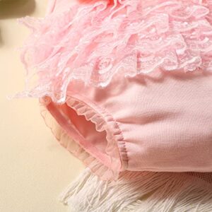 Newborn Photography Outfits Girl Newborn Photography Props Lace Romper Newborn Baby Photo Shoot Outfits Girls Photo Props YLSTEED (Strap Style - Pink)