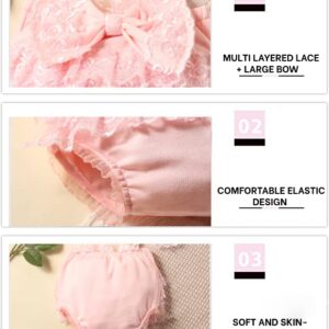 Newborn Photography Outfits Girl Newborn Photography Props Lace Romper Newborn Baby Photo Shoot Outfits Girls Photo Props YLSTEED (Strap Style - Pink)