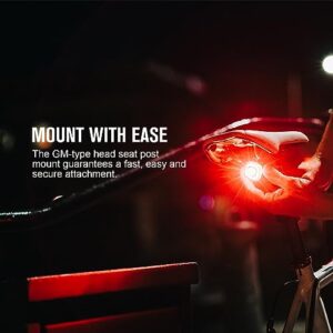 OLIGHT RN 120 C Bike Lights, 120 Lumens Tail Light 260 Degree Visibility, 1500m Viewable Range, Rechargeable Bike Break Light, IPX6 Waterproof, Road and Urban Cyclists