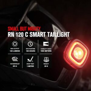 OLIGHT RN 120 C Bike Lights, 120 Lumens Tail Light 260 Degree Visibility, 1500m Viewable Range, Rechargeable Bike Break Light, IPX6 Waterproof, Road and Urban Cyclists