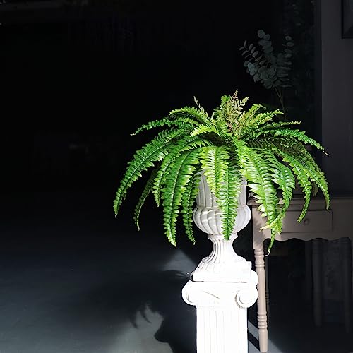 Galebeiren Artificial Ferns for Outdoors & Indoors, 40in Large Faux Ferns 39 Fronds Fake Boston Fern Plant for Planter Garden Porch Entrance Home Windowsill Yards Farmhouse Decoraction (1 Stem)