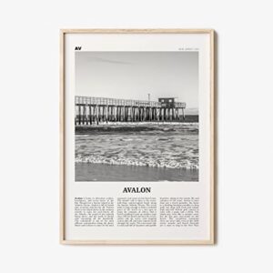 avalon print black and white new jersey, avalon wall art, avalon poster, avalon photo, avalon wall décor, avalon map, usa, united states