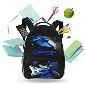 daatuang blackspacebakpack bak pack space ship book bag airplane bookbag for tavel galaxy bakpacks universe bak packs planes durable bookbags funny black spaceship bookbag space ship book bags gift