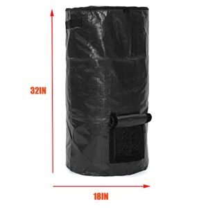 Compost Bin Bags 34 Gallon Compost Bin Garden Compost Bin Bags for Garden Yard Garbage Cans (Black 1pc)