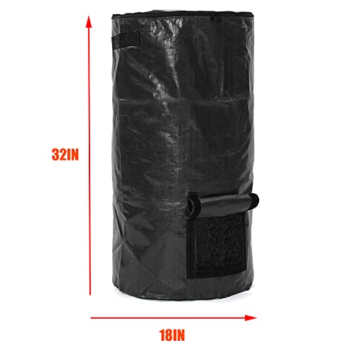 Compost Bin Bags 34 Gallon Compost Bin Garden Compost Bin Bags for Garden Yard Garbage Cans (Black 1pc)