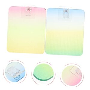 6 Pcs Plate Clamp Document Clipboard Exam Paper Clips Short Hand Board Drawing Board Office Business Plastic Writing Base Plate Colorful Clipboards Paper File Organizer