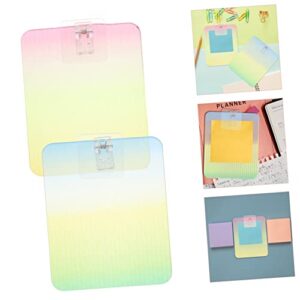 6 Pcs Plate Clamp Document Clipboard Exam Paper Clips Short Hand Board Drawing Board Office Business Plastic Writing Base Plate Colorful Clipboards Paper File Organizer