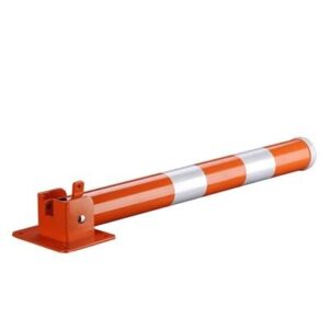 foldable parking barrier parking lock, heavy duty parking bollard lock fold down barrier security parking barrier with padlock for driveways garage