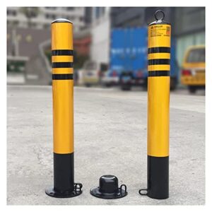 BYZOM Removable Car Parking Space Lock Bollard High 750mm Parking Bollard with Padlock & Screw Parking Barrier Post Easy Installation