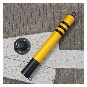 BYZOM Removable Car Parking Space Lock Bollard High 750mm Parking Bollard with Padlock & Screw Parking Barrier Post Easy Installation