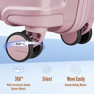 Joyway Luggage Sets Suitcase Set 3 Piece Luggage Set Carry On Luggage Hardside PP Durable Luggage with TSA Lock Spinner Wheels(Pink, 11 piece set)…