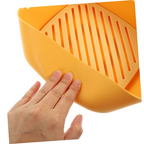 SHOWERORO Air Fryer Silicone Air Fryer Oven Air Fryer Pad Para Air Fryer Air Fryer Cooking Pot Air Fryer Pan Baking Mat Yellow To Rotate Household Silica Gel Round Cake Pans Oven Air Fryer