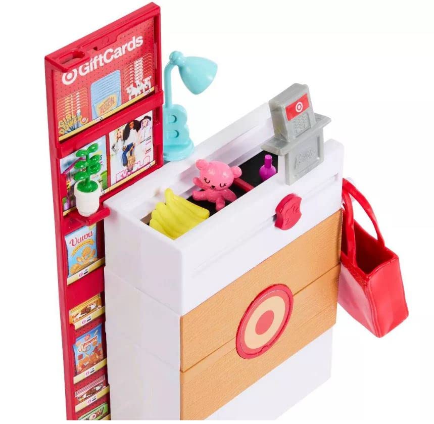 Barbie Doll Skipper & Playset, Target Supermarket with 25 Grocery Store-Themed Accessories Including Food, Check-Out Counter & Shelves