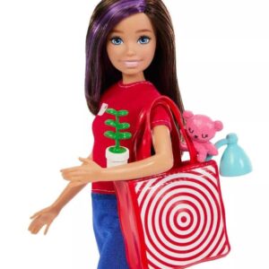 Barbie Doll Skipper & Playset, Target Supermarket with 25 Grocery Store-Themed Accessories Including Food, Check-Out Counter & Shelves