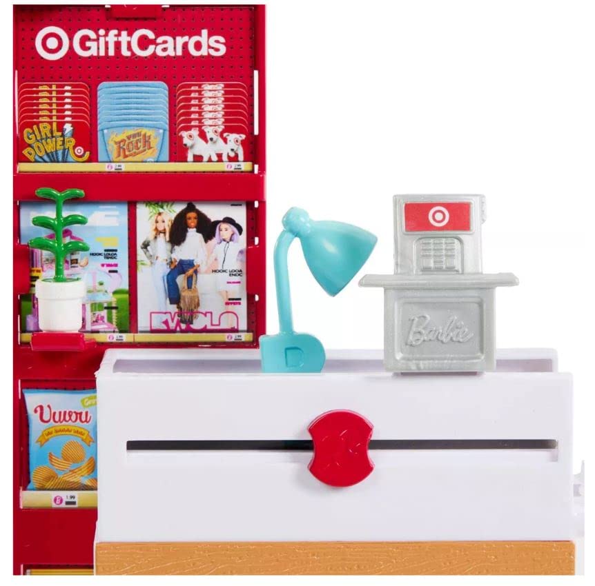 Barbie Doll Skipper & Playset, Target Supermarket with 25 Grocery Store-Themed Accessories Including Food, Check-Out Counter & Shelves