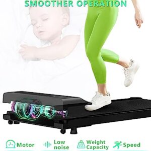 Walking Pad Treadmill, 2 in 1 Under Desk Treadmill with Remote Control, Compact Mini Treadmill in LCD Display, Installation-Free Jogging Machine for Home/Office.D1-Black…