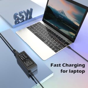 65W USB C Charger for Lenovo Laptop: Lenovo ThinkPad/Yoga/ThinkBook/Chromebook Type C AC Power Adapter for Lenovo ThinkPad X1 T480 T490 T590 T14 T16 X280 X390 E490 E590 L390 Series