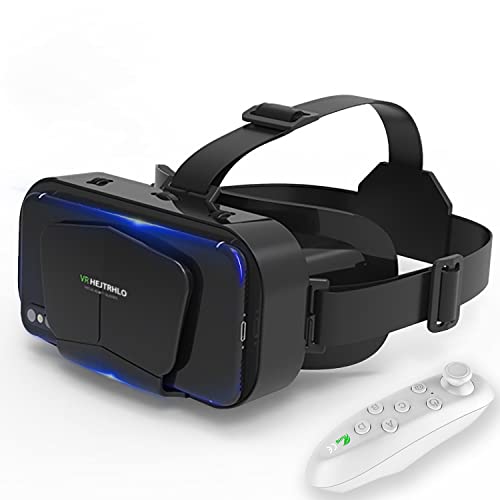 VR Headset Virtual Reality VR 3D Glasses VR Set 3D Virtual Reality Goggles,Adjustable VR Glasses Support 7.2 Inches [with Controller+Two Eye Masks].…