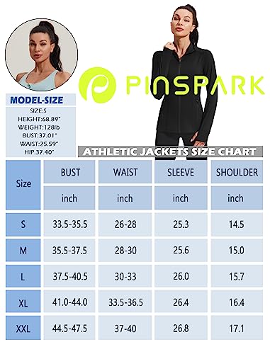 Pinspark Womens Workout Jackets Thumb Holes Sports Top Casual Soft Lightweight Athletic Jacket Full Zip Track Coats