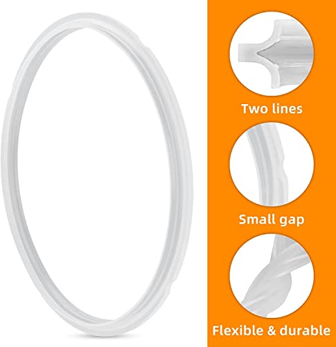 Silicone Sealing Ring for COSORI 8 Qt Pressure Cooker 100% Silicone Replacement Gasket Seal Rings for 8 Quart COSORI Multifunctional Programmable Pressure Cooker Accessories 2-Pack