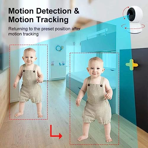 WiFi Camera Indoor Security Camera 2K 5GHz & 2.4GHz Security Camera Cameras for Baby/Elder/Dog/Pet Camera with Phone app Smartphone