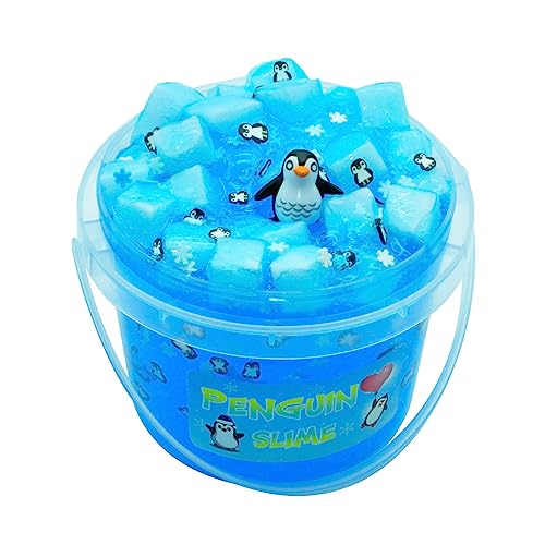 Blue Jelly Cube Slime, Soft Jelly Clay Slime Sugar Blitz for Girls Boys, Blue Contton Candy Slime kit Party Favors