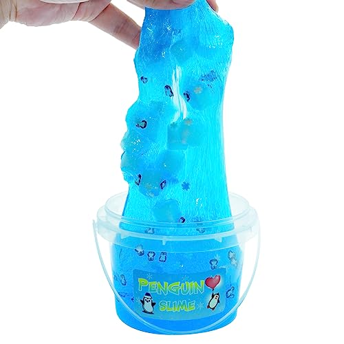 Blue Jelly Cube Slime, Soft Jelly Clay Slime Sugar Blitz for Girls Boys, Blue Contton Candy Slime kit Party Favors