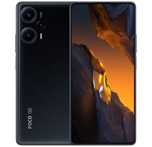 xiaomi poco f5 5g + 4g lte 256gb + 12gb global version unlocked 6.67" 120hz 64mp triple camera (tmobile mint tello metro usa market) + (w/fast car 51w charger bundle) (black (global))