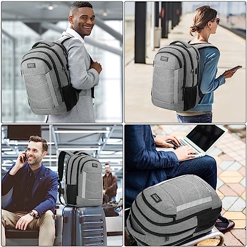 Travel Laptop Backpack for Men, School Backpack for Teen Boys, Durable Water Resistant 17.3 Inch Laptops Backpacks with USB Charging Port, Business Anti Theft College Computer Bag Gift Adult Hiking