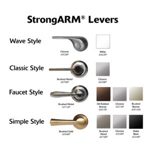 Korky 6094BP STRONGARM Tank Lever, Universal to Fit Front Angled Side Left and Right Mount Toilets, Brushed Gold