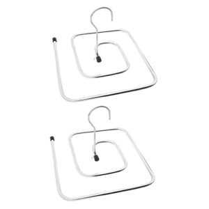 housoutil 2pcs swivel hanger hangers for clothes heavy duty garment rack quilt hanger quick-drying rack spiral shaped clothes drying rack quilt blanket hanging rack quilt hanging shelf sock