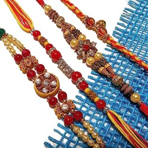 Set of 4 Rakhi | Rakhi for Brother | Premium Rakhi | Raksha Bandhan Rakhi | Pack4-2