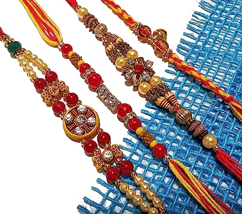 Set of 4 Rakhi | Rakhi for Brother | Premium Rakhi | Raksha Bandhan Rakhi | Pack4-2