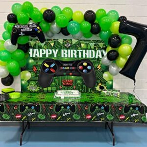 Video Game Theme Party Backdrop Video Game Happy Birthday Backdrop for Game Fans Boys Room Wall Decoration Game Party Photograph Background 7x5ft