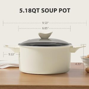 Velosan Stockpot 24cm 9.45in 5.18QT Soup Pot