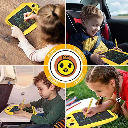 LCD Writing Tablet,Tablet for Kids,8.5 Inch Doodle Board, Reusable Writing Pad,Toddler Educational Toys Drawing Tablet,Drawing Board,Travel Toys(Yellow)