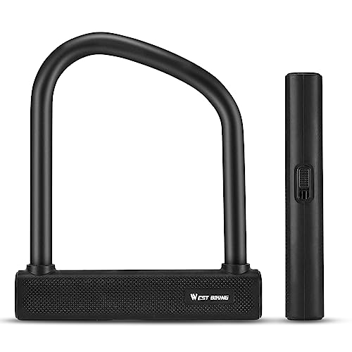 LuTuo U Bike Lock with Key, 17mm Bike Locks Heavy Duty Anti Theft Carbon Steel Bicycle Lock High Security Ebike Lock for Electric Scooter Mountain Bikes Wheel